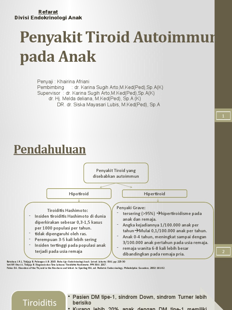 Penyakit Tiroid Autoimmun Pada Anak Refarat HPA | PDF