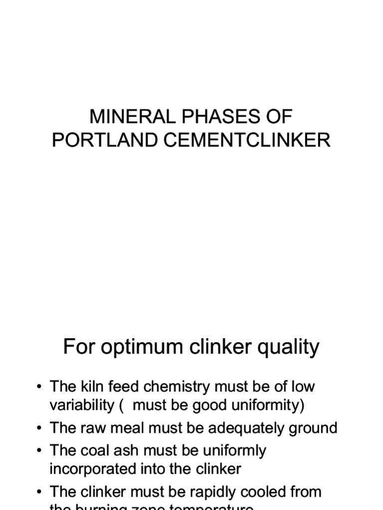 7 Mineral Phases of Portland Cement | PDF | Composite Material | Cement