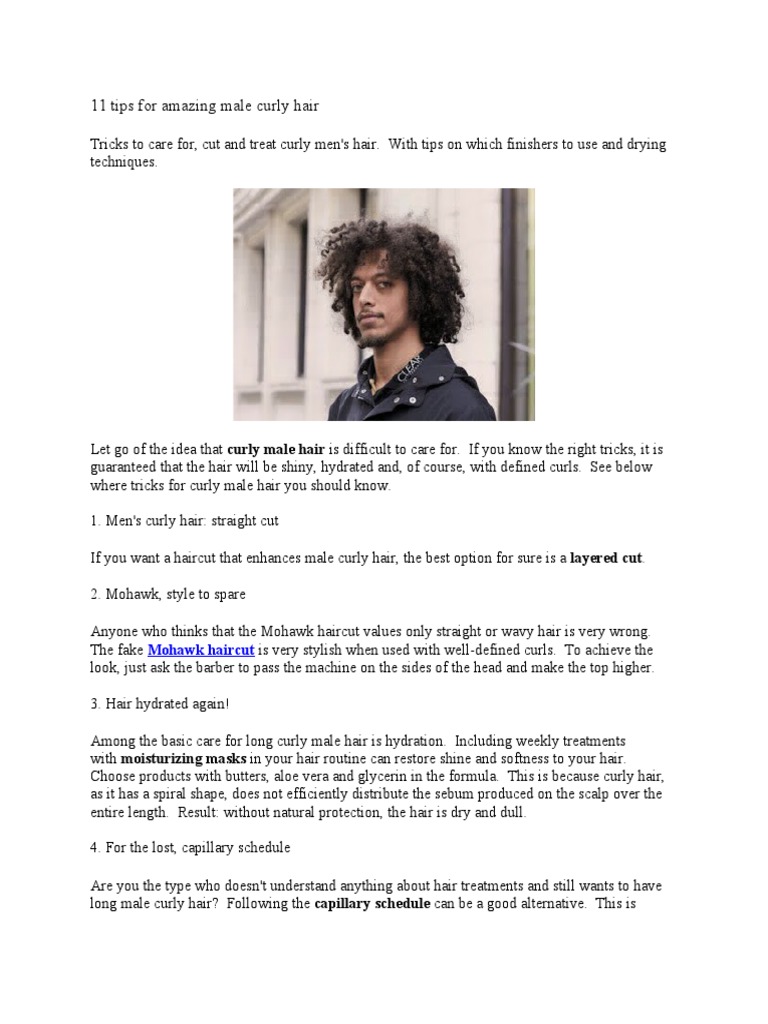 Essential Tips for Men's Curly Hair | PDF | Hair | Integumentary System