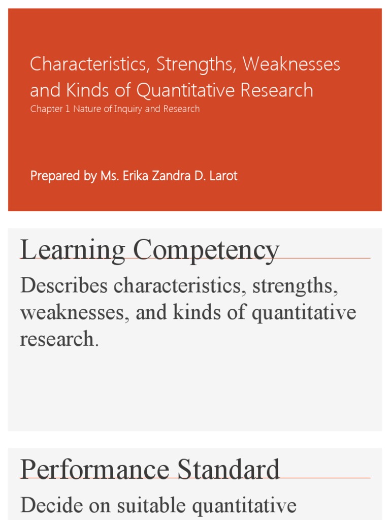 Strengths and Weaknesses of Quantitative Research | PDF | Experiment ...