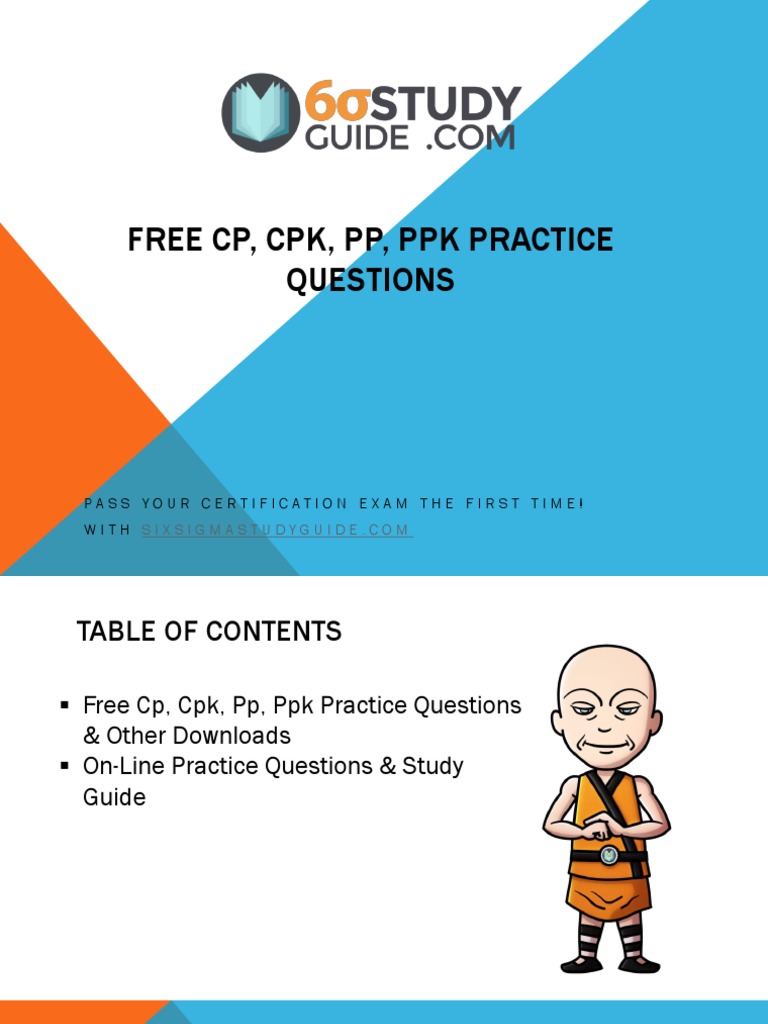 Free CP, CPK, PP, PPK Practice Questions: Pass Your Certification Exam ...