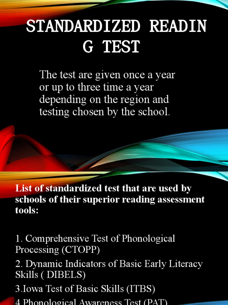 Standardized Reading Test | PDF | Test (Assessment) | Reading Comprehension