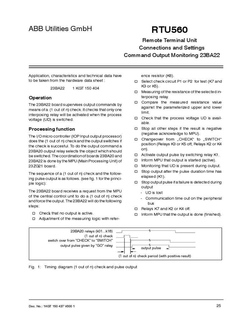 Abb Utilities GMBH: Remote Terminal Unit Connections and Settings ...