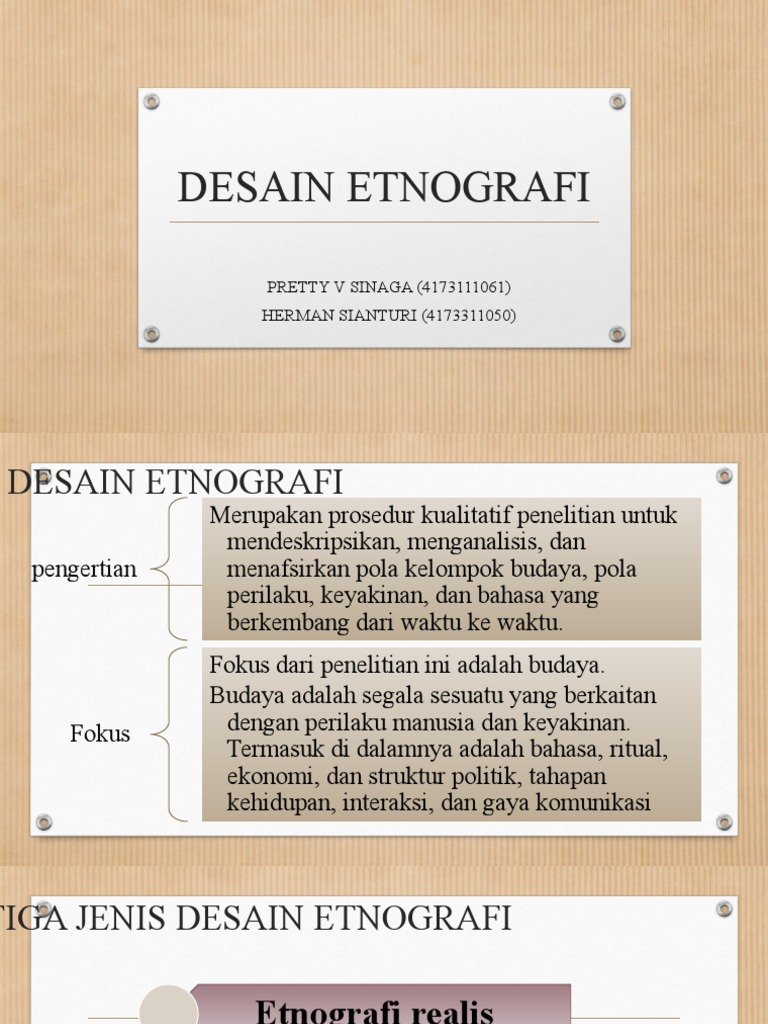 Desain Etnografi | PDF