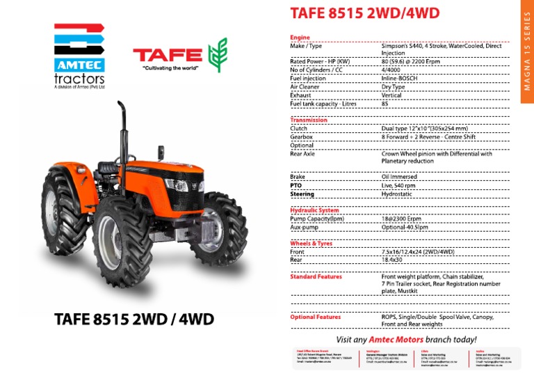 Tafe 8515 2WD 4WD | PDF