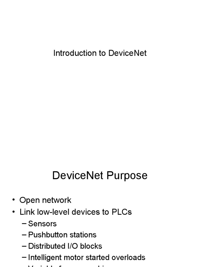 DeviceNet for Industrial Engineers | PDF | Programmable Logic ...
