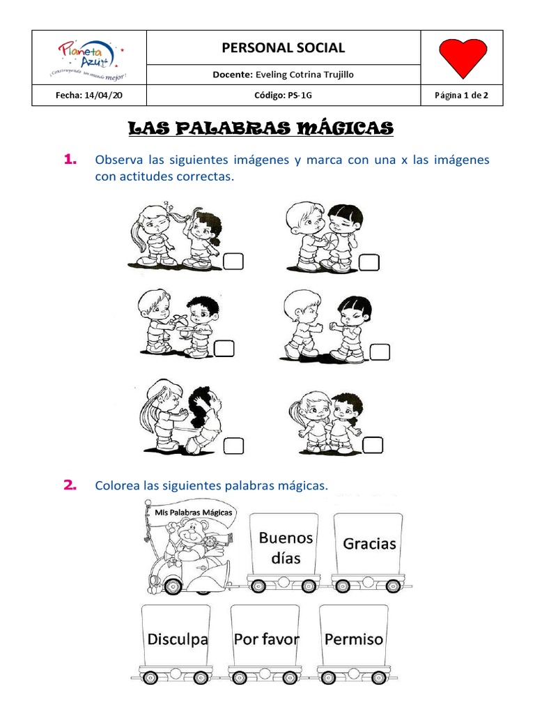 Practica Palabras Magicas | PDF