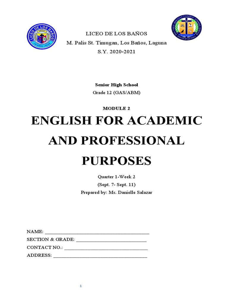 EAPP Module Weeks 2-3-4 | PDF | Critical Thinking | Idea