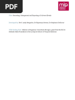 Adverse Event Tracking Log Template | PDF
