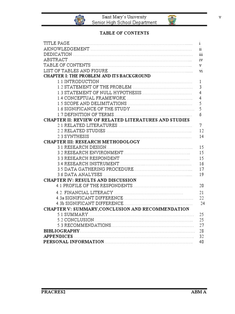 Chapter I: The Problem and Its Background | PDF | Methodology ...