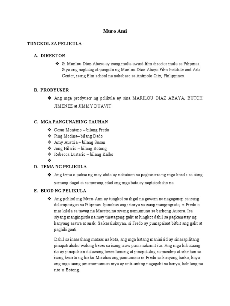 Muro Ami Movie Review | PDF