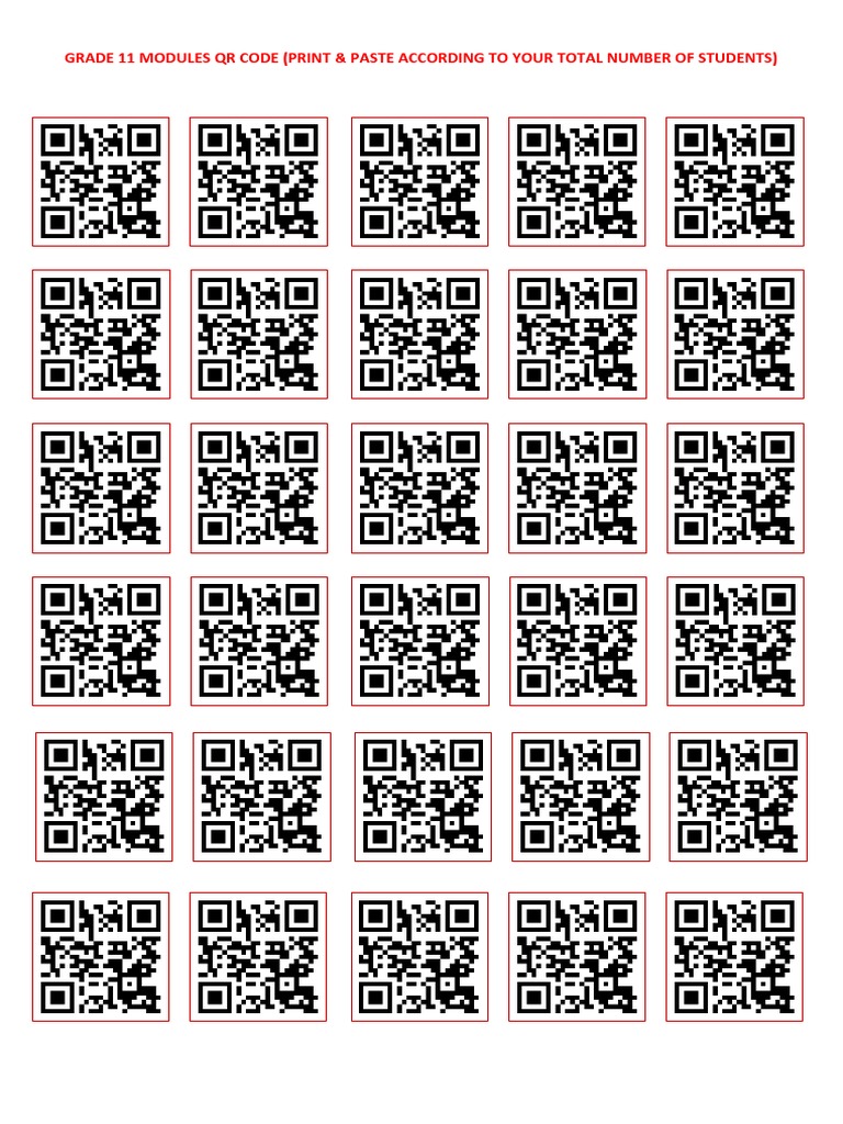 Grade 11 Modules QR Code | PDF