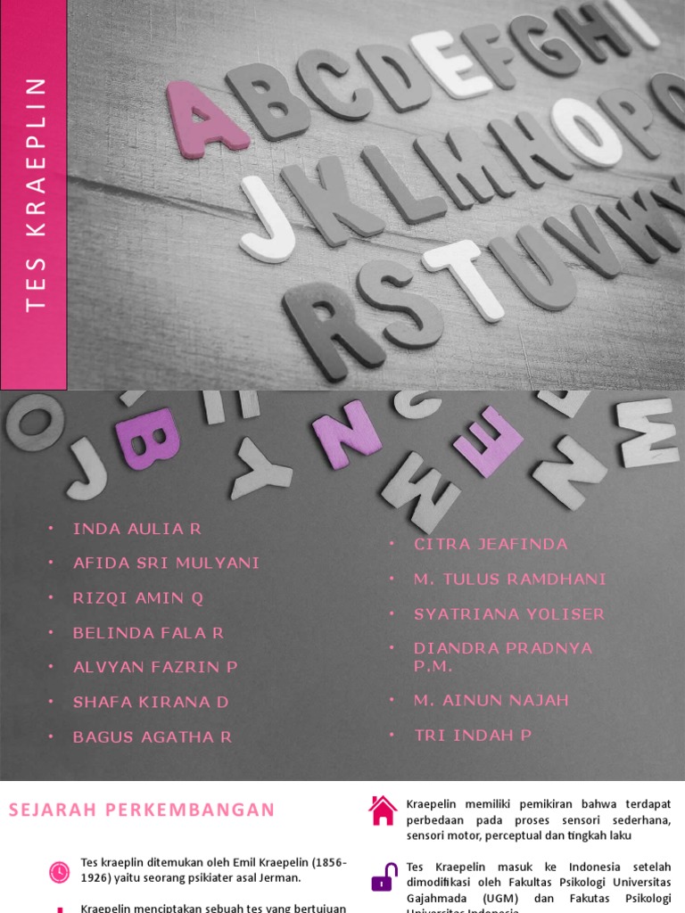 Sejarah dan Aplikasi Tes Kraepelin | PDF