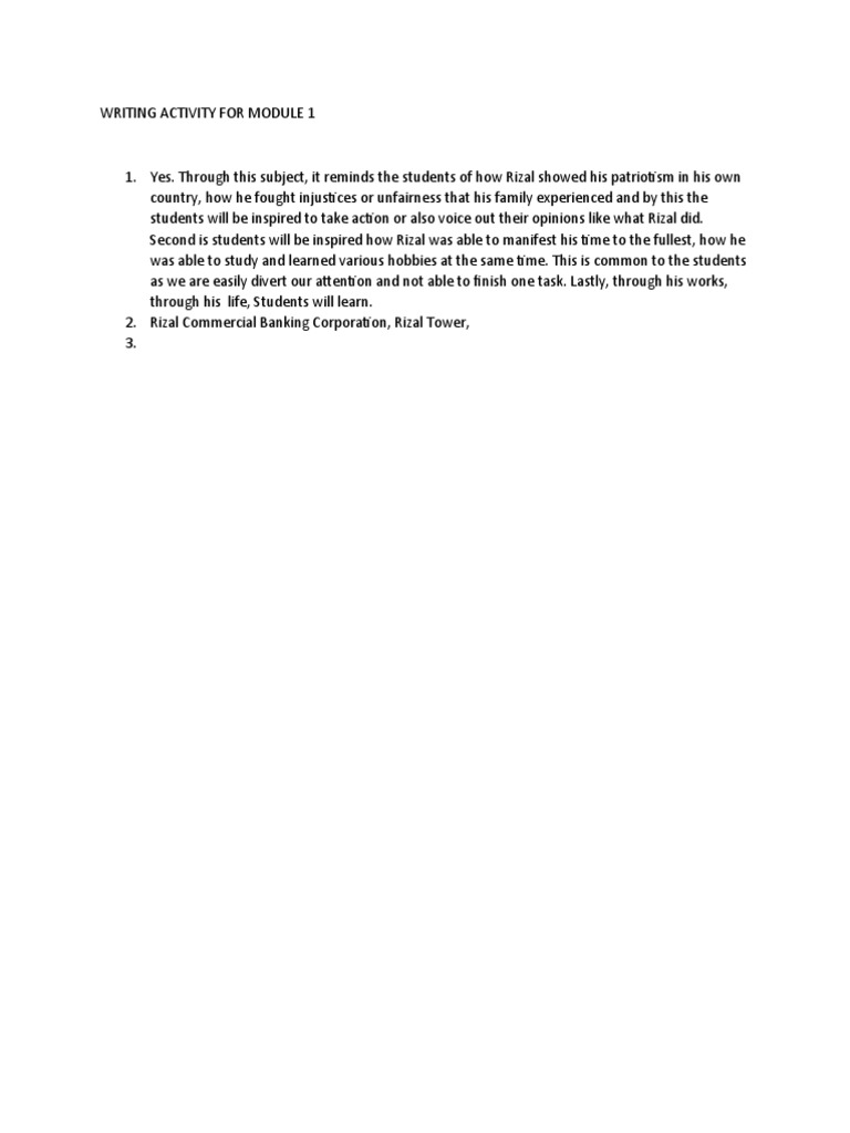 Life and Works of Rizal Notes | PDF | Philippines