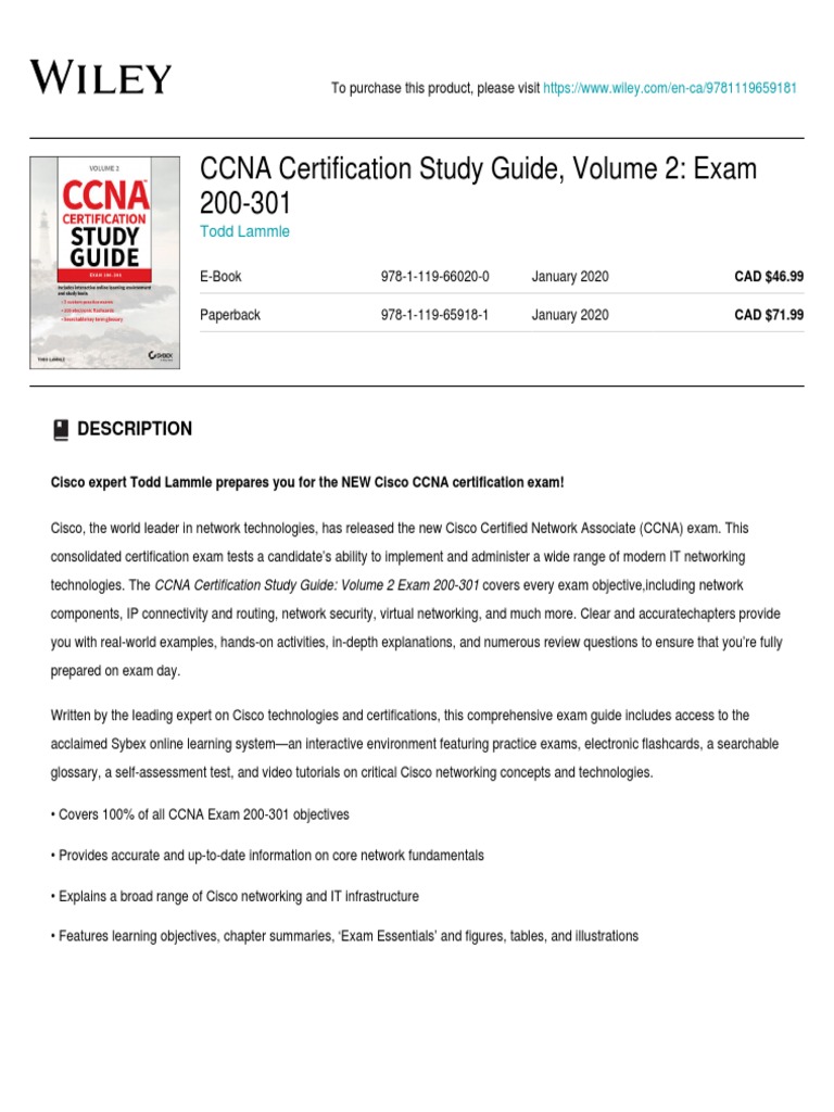 Wiley - CCNA Certification Study Guide, Volume 2 - Exam 200-301 - 978-1 ...