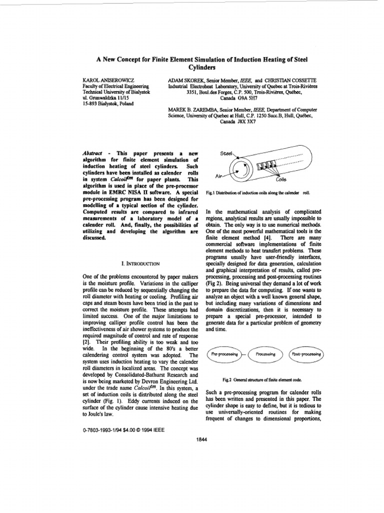 A New Concept For Finite Element Simulation Of Induction Heating Download Free Pdf Finite