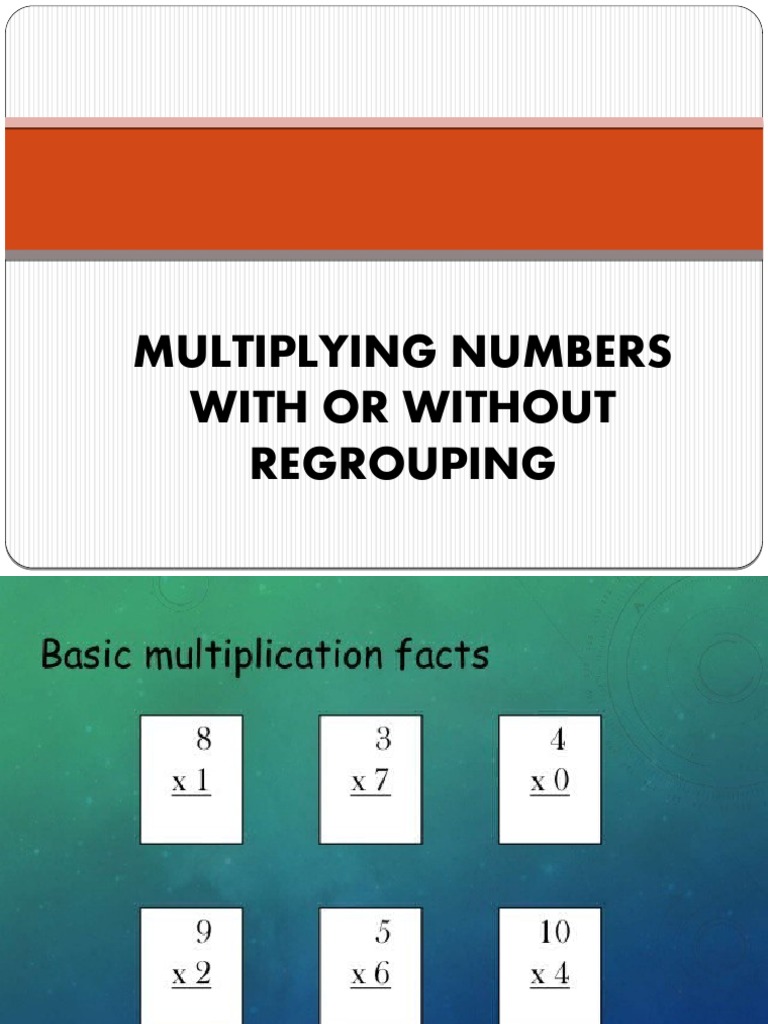 Multiplying Numbers With or Without Regrouping | PDF | Technology ...