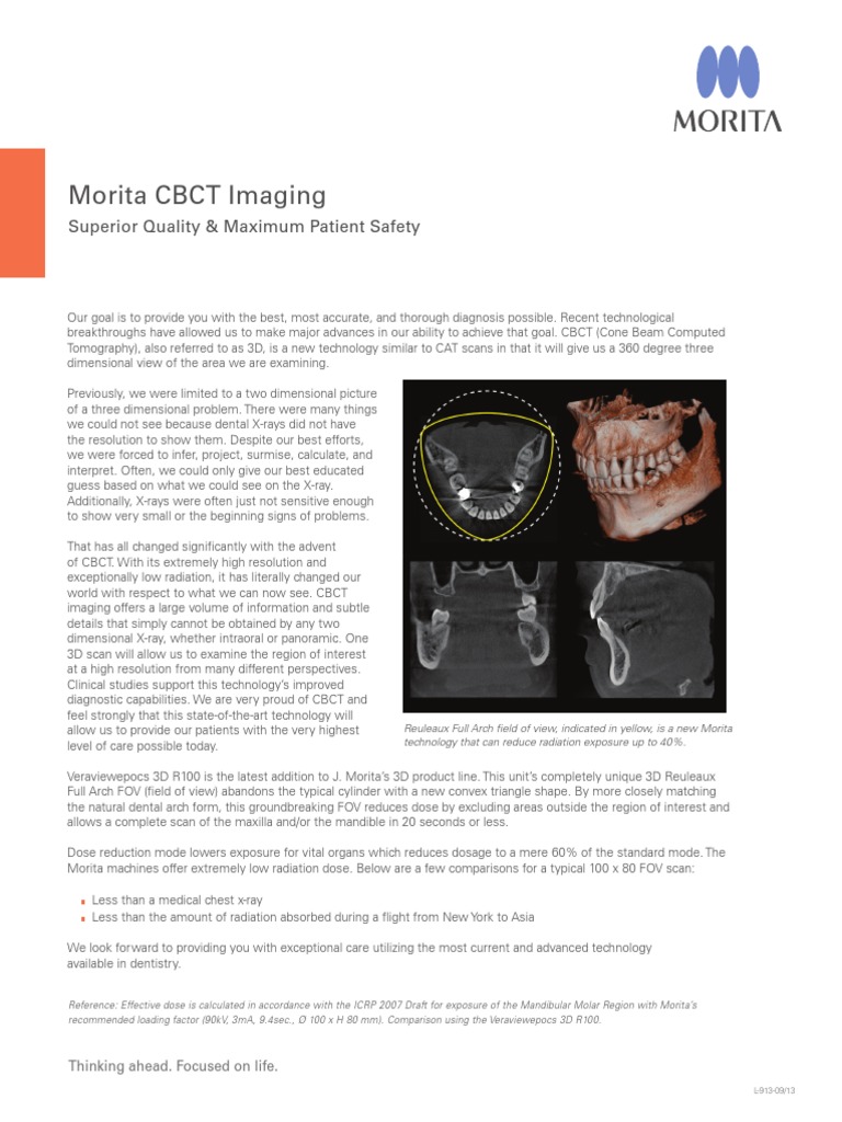 Morita CBCT Imaging: Superior Quality & Maximum Patient Safety | PDF ...