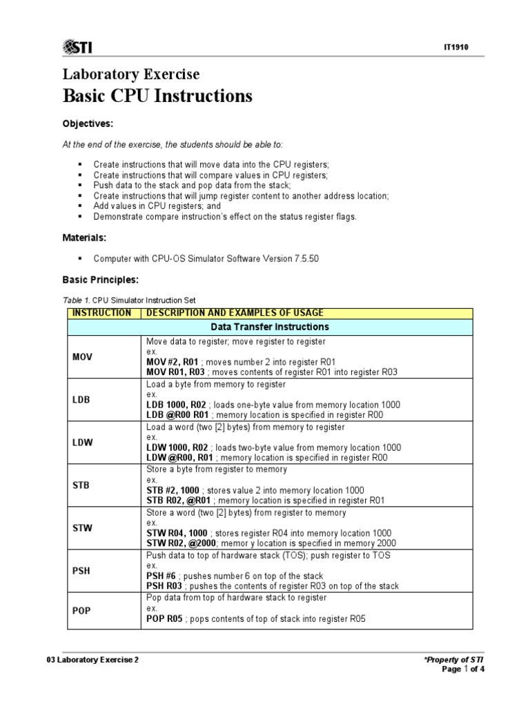 Laboratory Exercise 2 (MIDTERM) | PDF | Computer Architecture ...