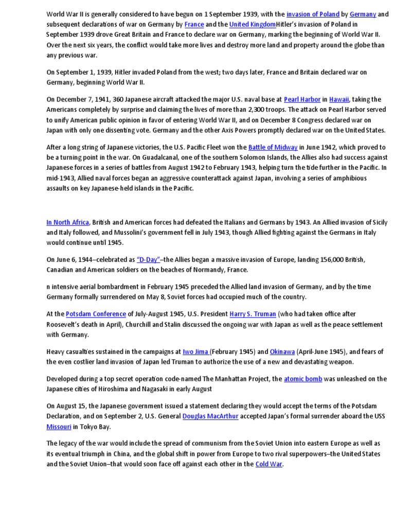 World War II | PDF | Pacific War | World War II