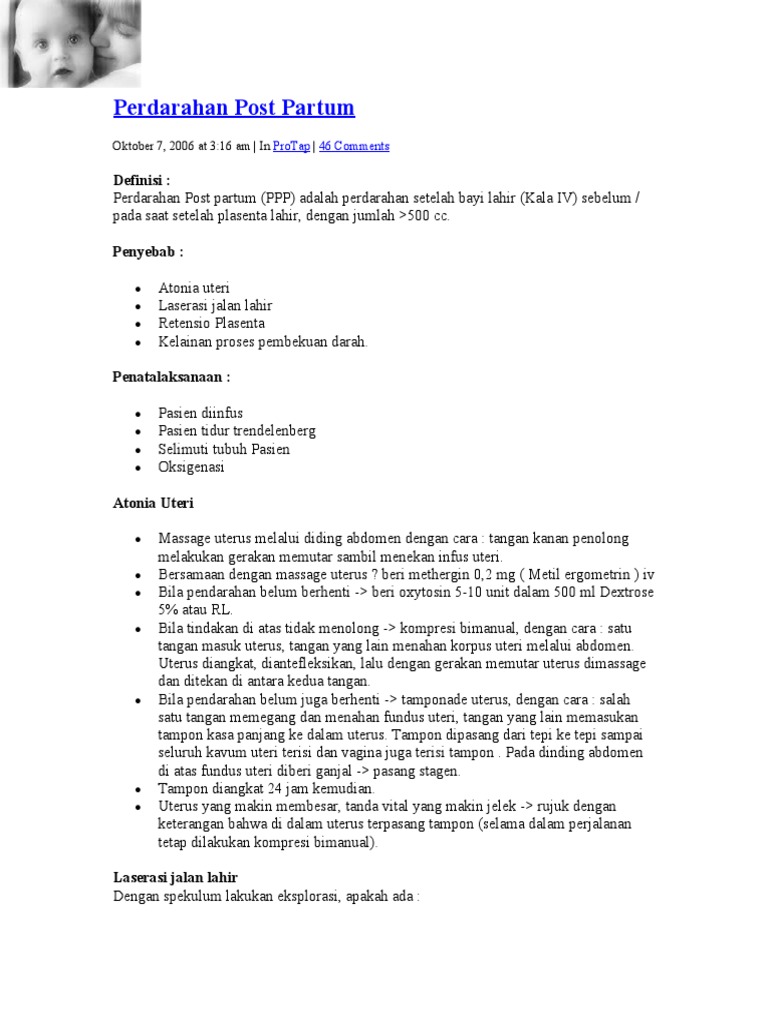Perdarahan Post Partum | PDF