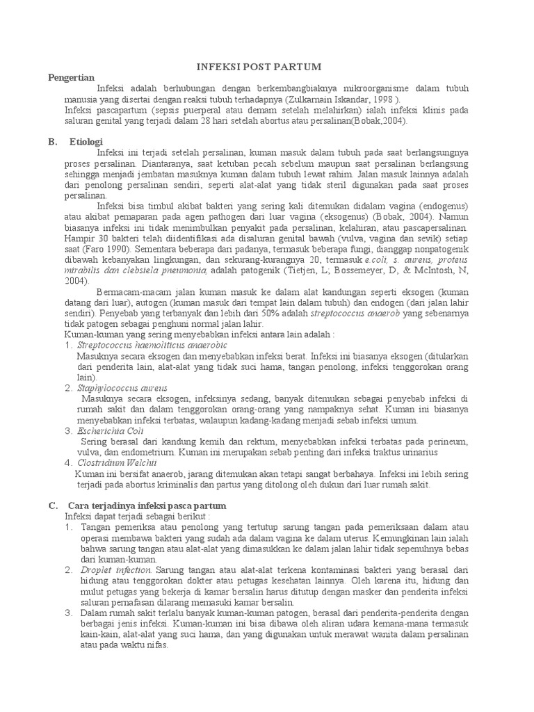 Infeksi Postpartum | PDF