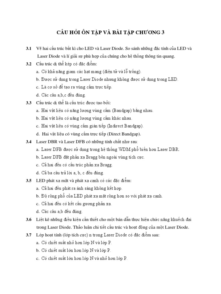 Bài tập Chg3 đã bổ sung (13-3-20) | PDF