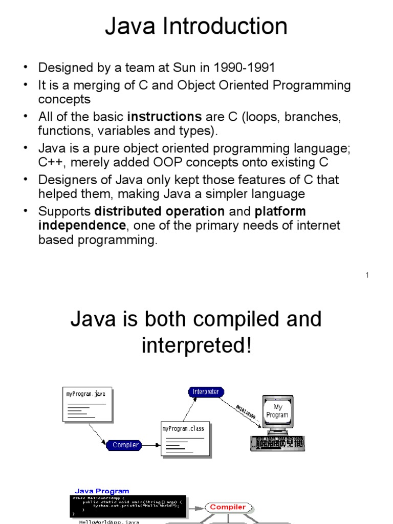 Java Introduction (Part I) | PDF | Java Platform | Java (Programming Language)