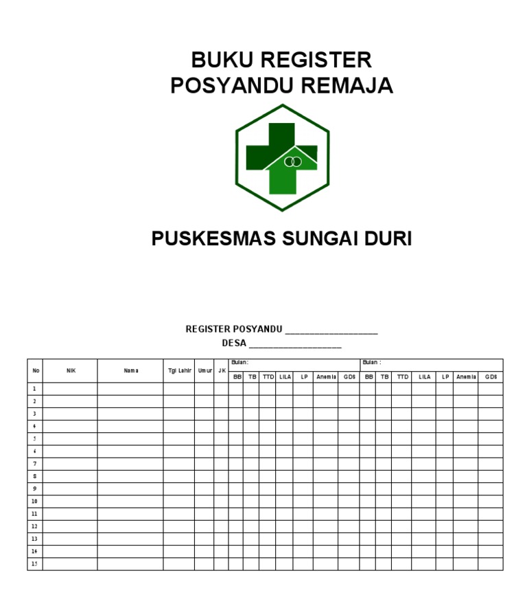 Register Posyandu Remaja | PDF