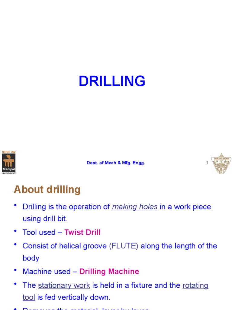 Machine Tool Drilling | PDF | Drilling | Drill