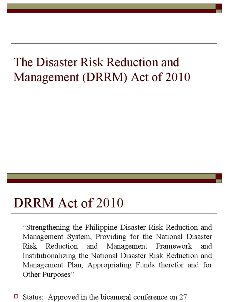 HIGHLIGHTS OF RA-10121-Lecture | PDF | Disaster Risk Reduction ...