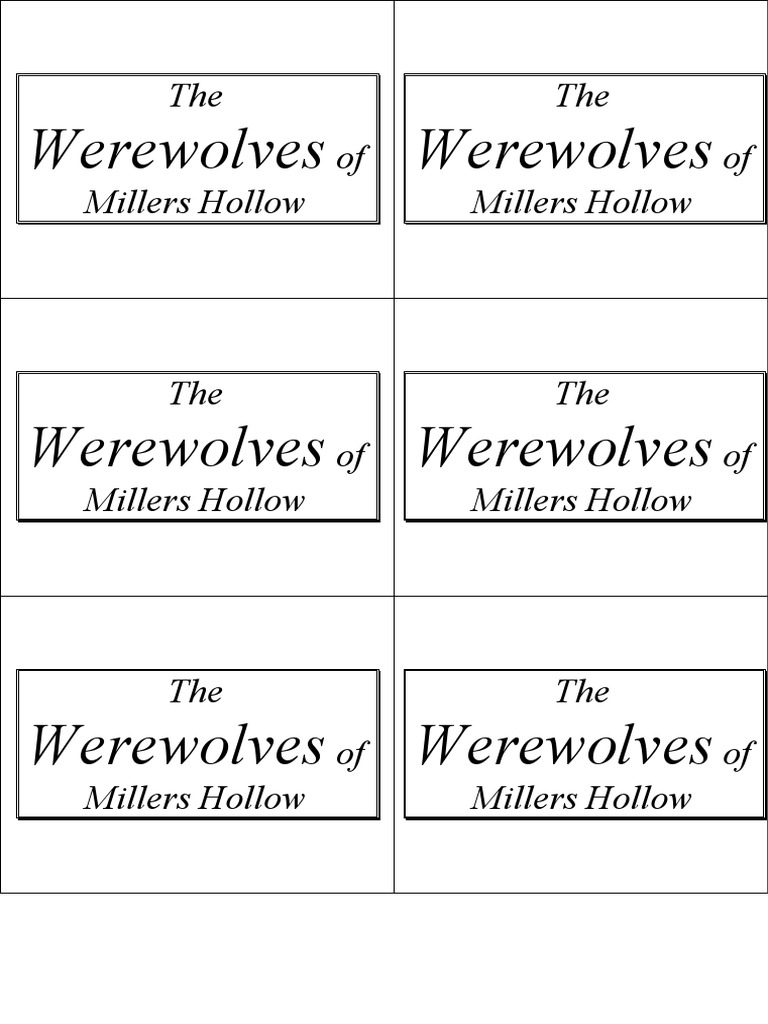 The Werewolves of Millers Hollow | PDF