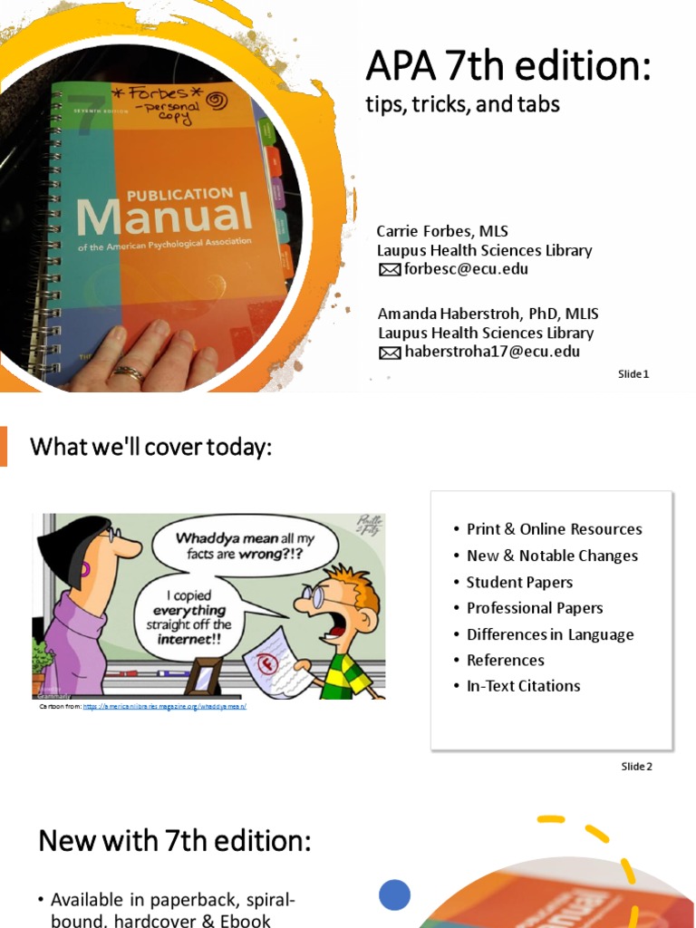 APA 7th Edition: An Overview of Key Changes to Student and Professional ...