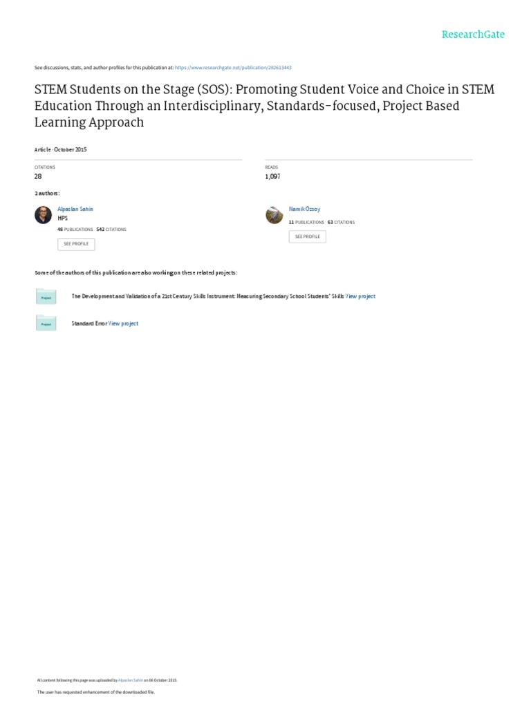 Jstem 2015 Stem Sos | PDF | Science, Technology, Engineering, And ...