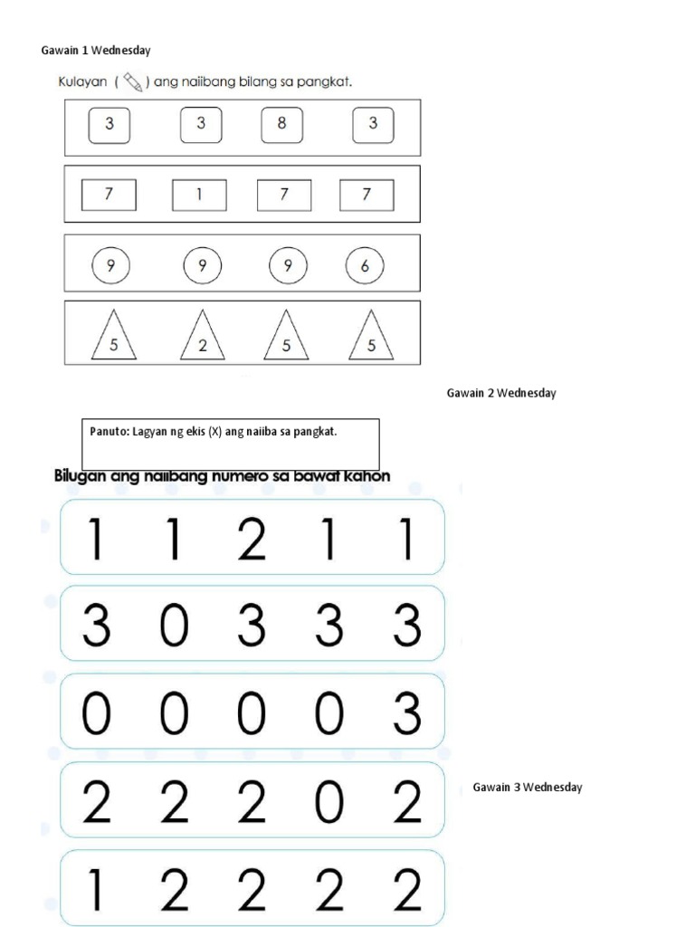 Worksheets Kinder | PDF