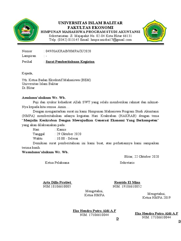 Surat Hakrab 2020 | PDF