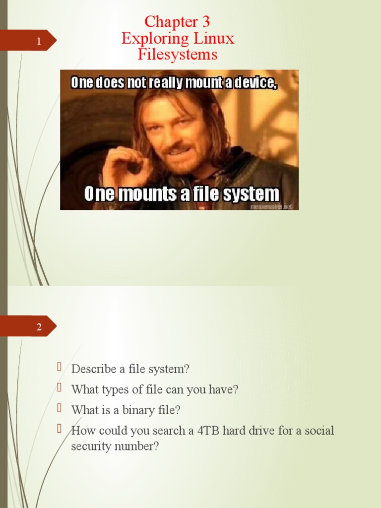 Chapter 3 - File Systems | PDF | Filename | Regular Expression