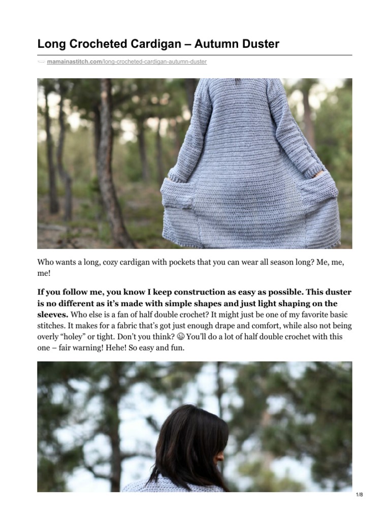 Crochet Cardigan Pattern for Fall | PDF | Crochet | Sweater