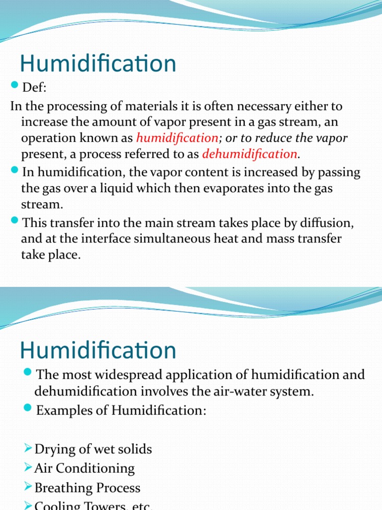 Understanding Humidification Processes | PDF | Humidity | Relative Humidity