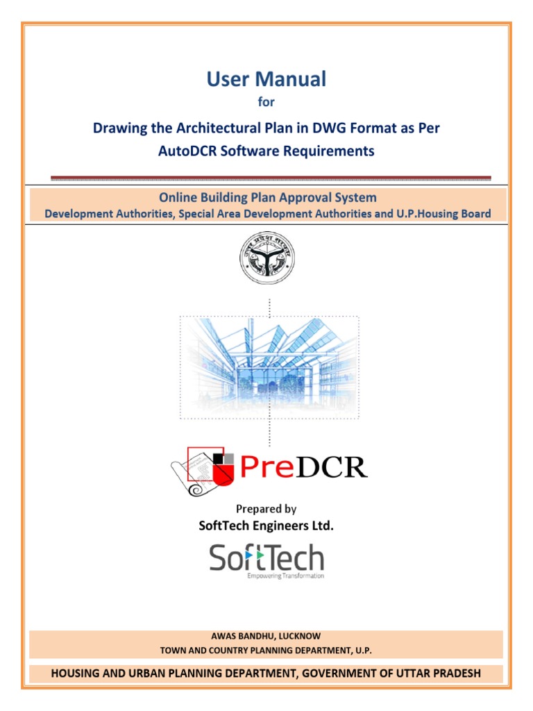Drawing The Architectural Plan in DWG Format As Per AutoDCR Software ...