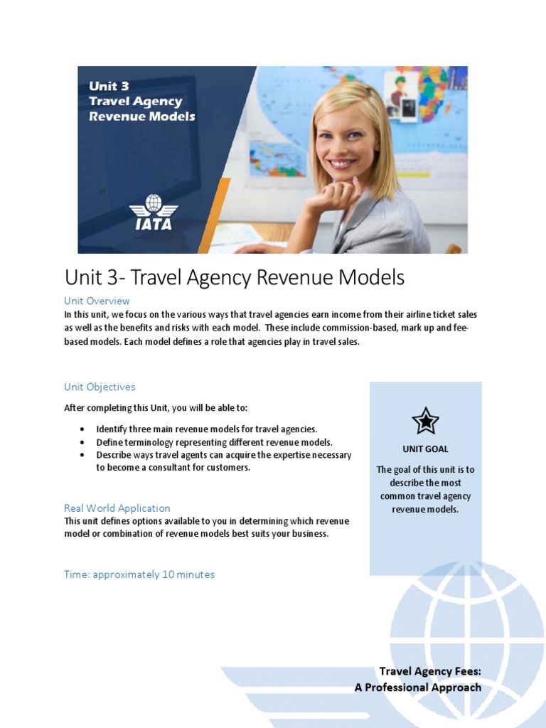 Unit 3 - Travel Agency Revenue Models | PDF