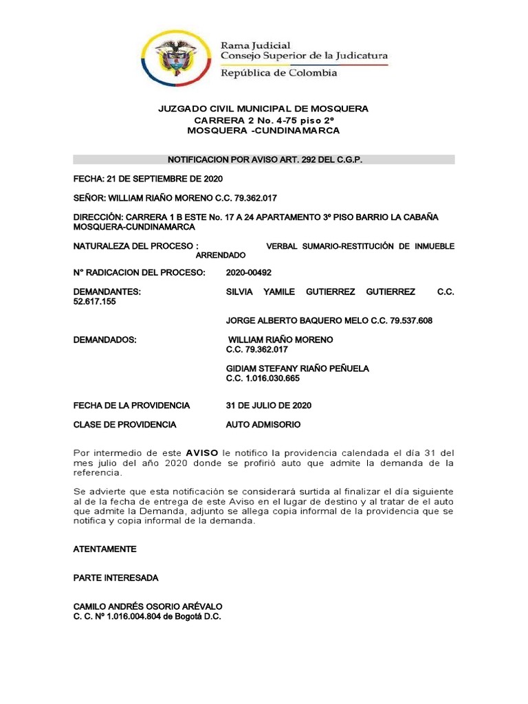 Aviso 292 CGP | PDF