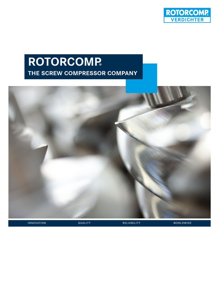 Rotorcomp: The Screw Compressor Company | PDF | Valve | Gases