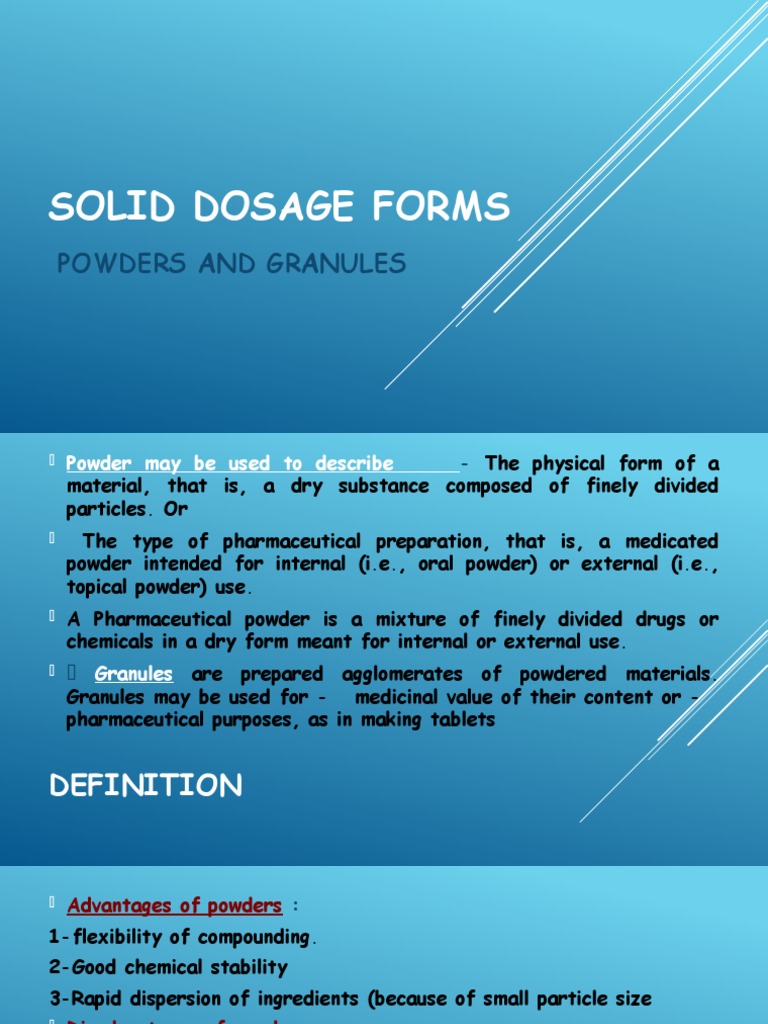 DDS-Solid Dosage Form | PDF | Physical Sciences | Materials