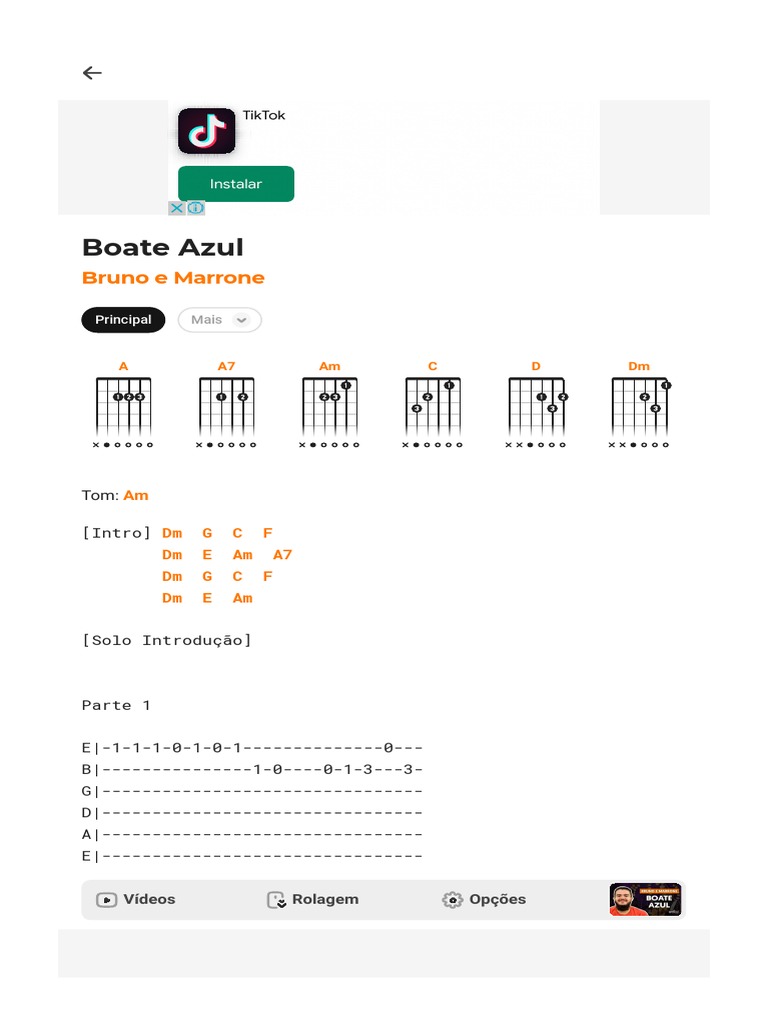 Boate Azul - Bruno e Marrone - CIFRA CLUB PDF | PDF | Entretenimento ...