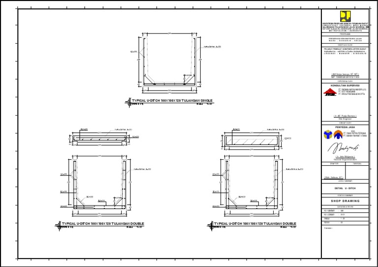 STR TYPICAL U-DITCH 100X100X120 TULANGAN | PDF