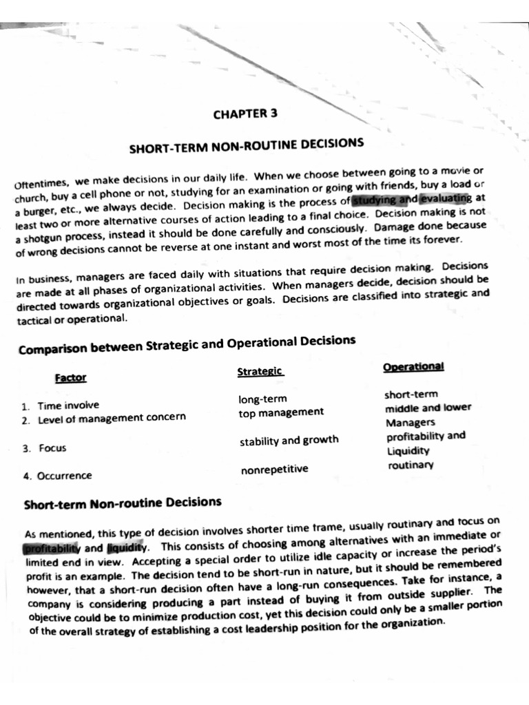 Non Routine Decisions | PDF