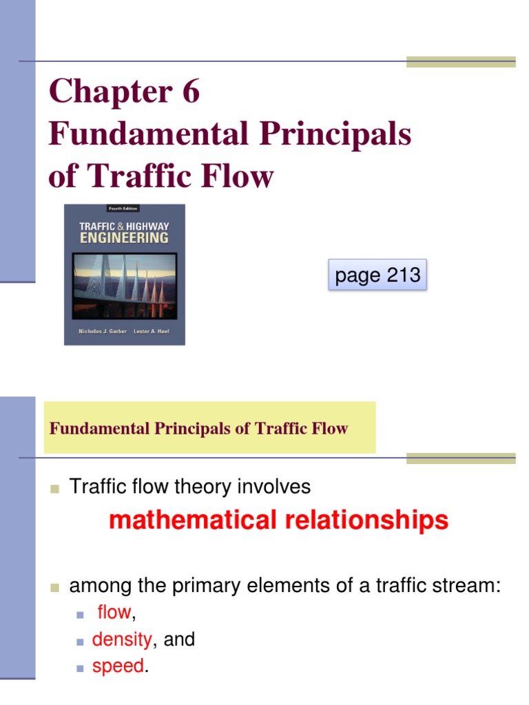 Fundamental Principals of Traffic Flow | PDF | Traffic | Transportation ...