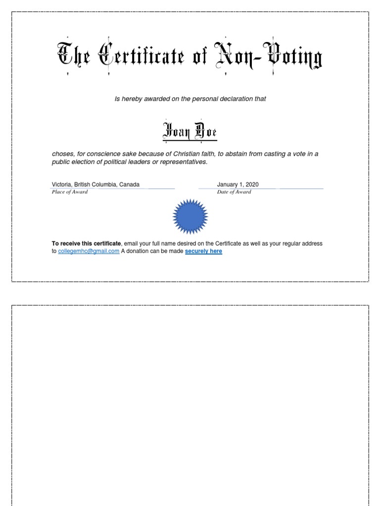 The Certificate of Non PDF | PDF