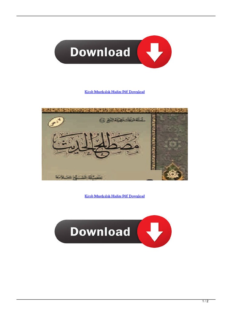 Download Kitab Musthalah Hadits PDF | PDF | Karier & Perkembangan ...